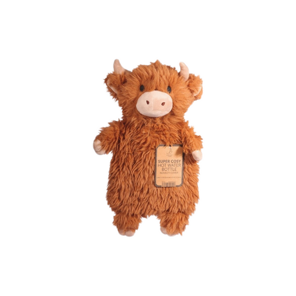 Highland Cow Short Hot Water Bottle – Keep Cosy