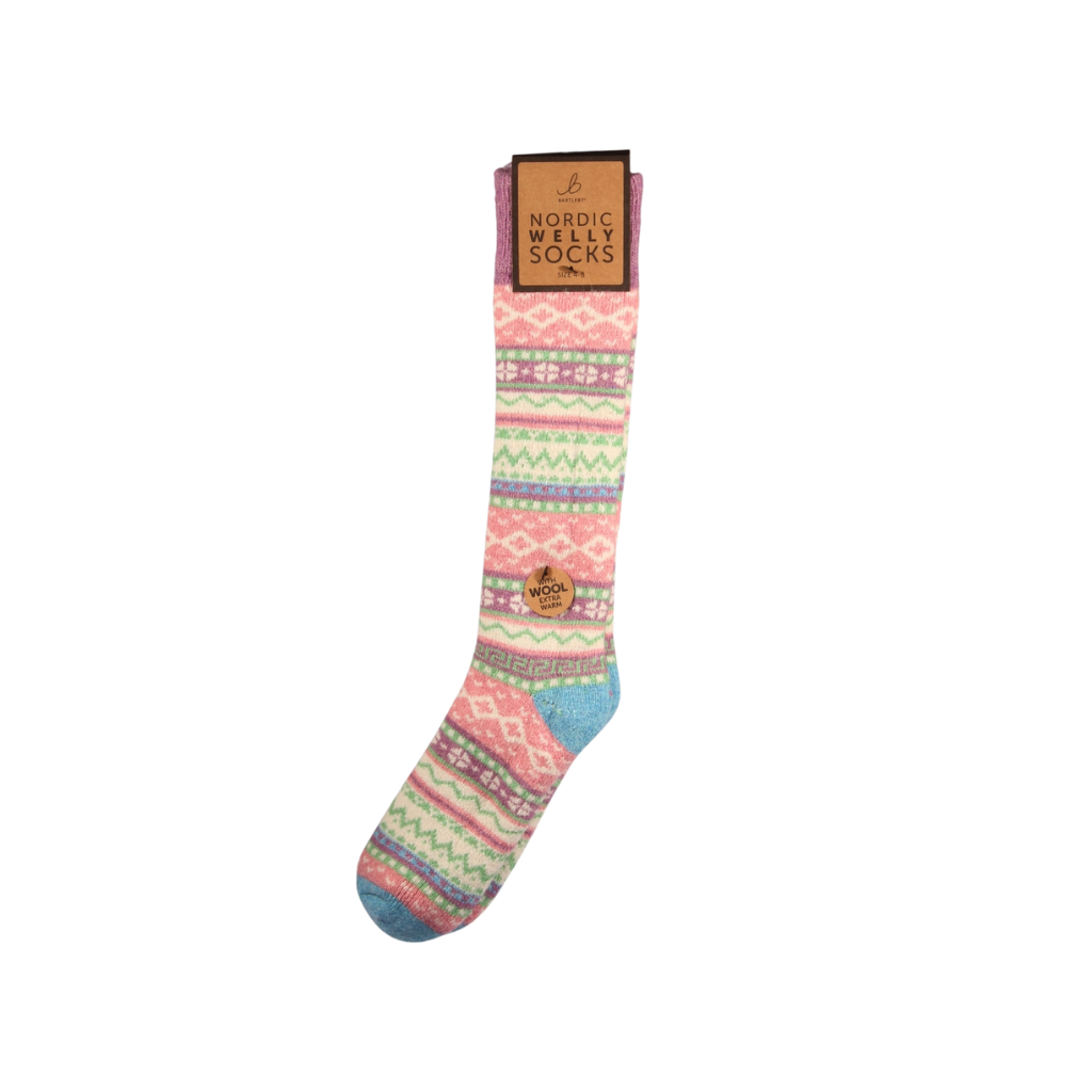 Nordic Wool Blend Purple & Blue Welly Socks (4-8) – Keep Cosy